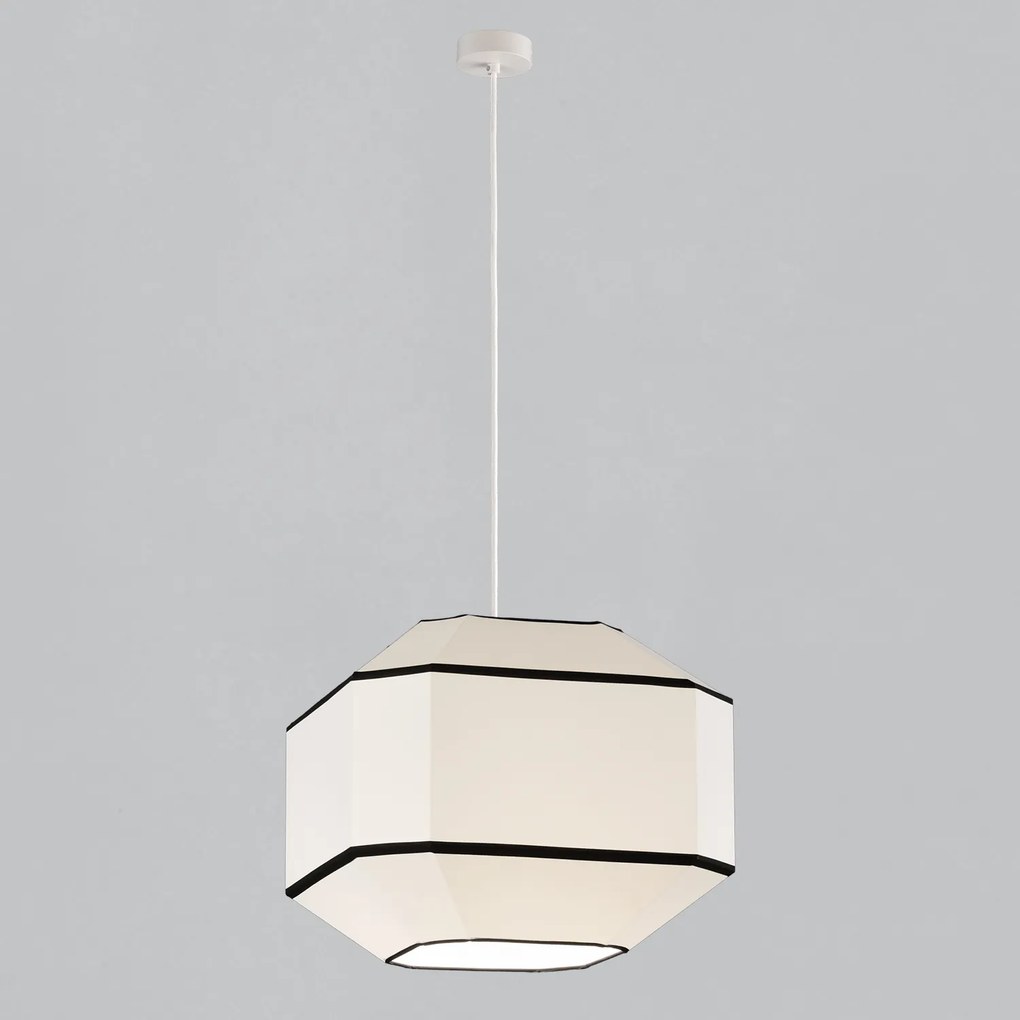 ACB Iluminacion Závěsné svítidlo BAUHAUS, ⌀ 45 cm, 1x E27 15W Barva: Bílá, Barva montury: Bílá