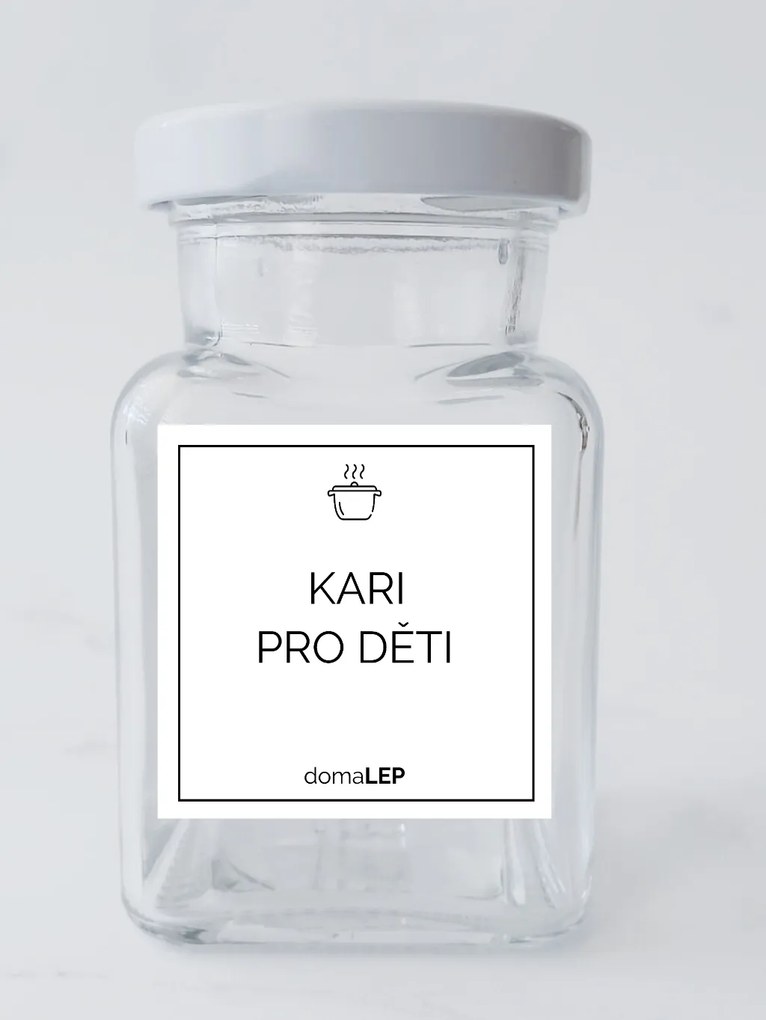 Samolepka na kořenky KARI PRO DĚTI bílá 5 × 5 cm základní písmo