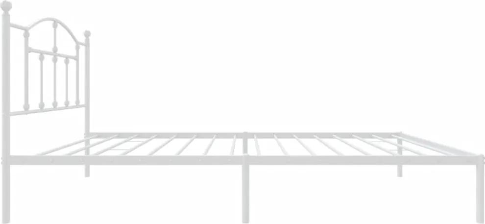 vidaXL Kovový rám postele s čelem 107 x 203 cm [353484] Barva: Bílá