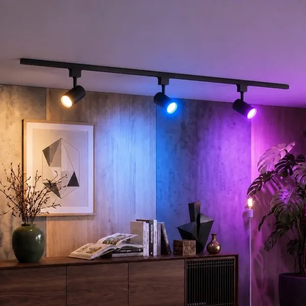 Philips - LED Stm. bodové svítidlo v lišt sys EASYLINK 3xGU10/4,7W/230V 1m černá