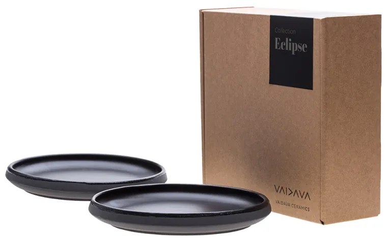 Set dezertních talířů Eclipse 16cm, 2ks, černý