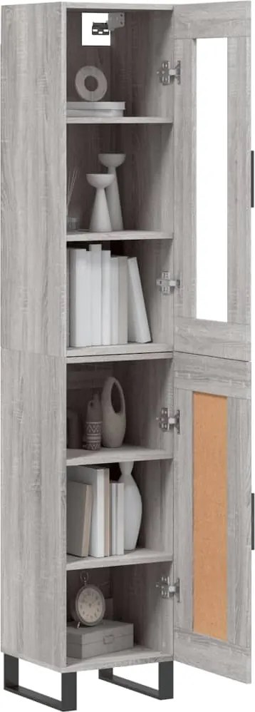 Skříň highboard šedá sonoma 34,5 x 34 x 180 cm kompozitní dřevo 3199519