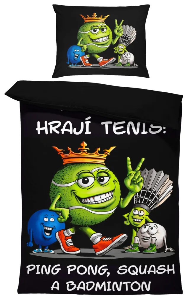 Povlečení Tenis je král (Rozměr : 1x150/200 + 1x60/50)