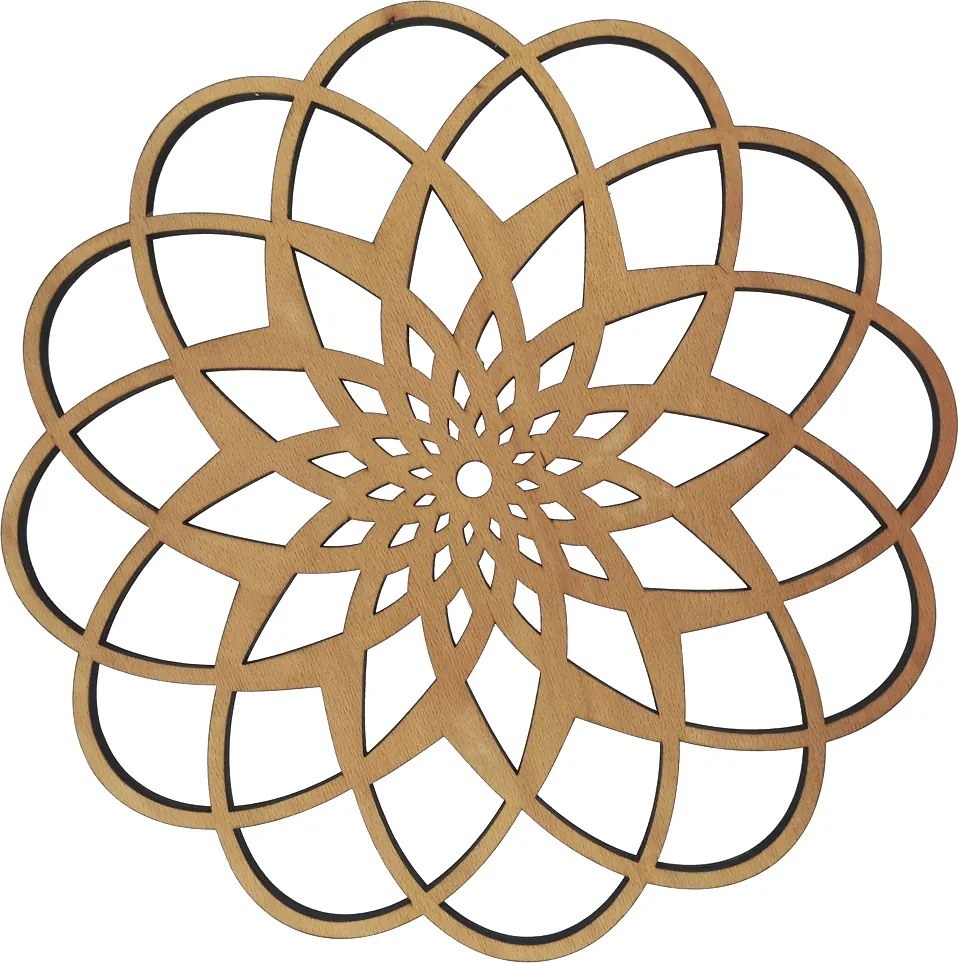 AMADEA Dřevěné prostírání kulaté mandala, masivní dřevo, průměr 33 cm