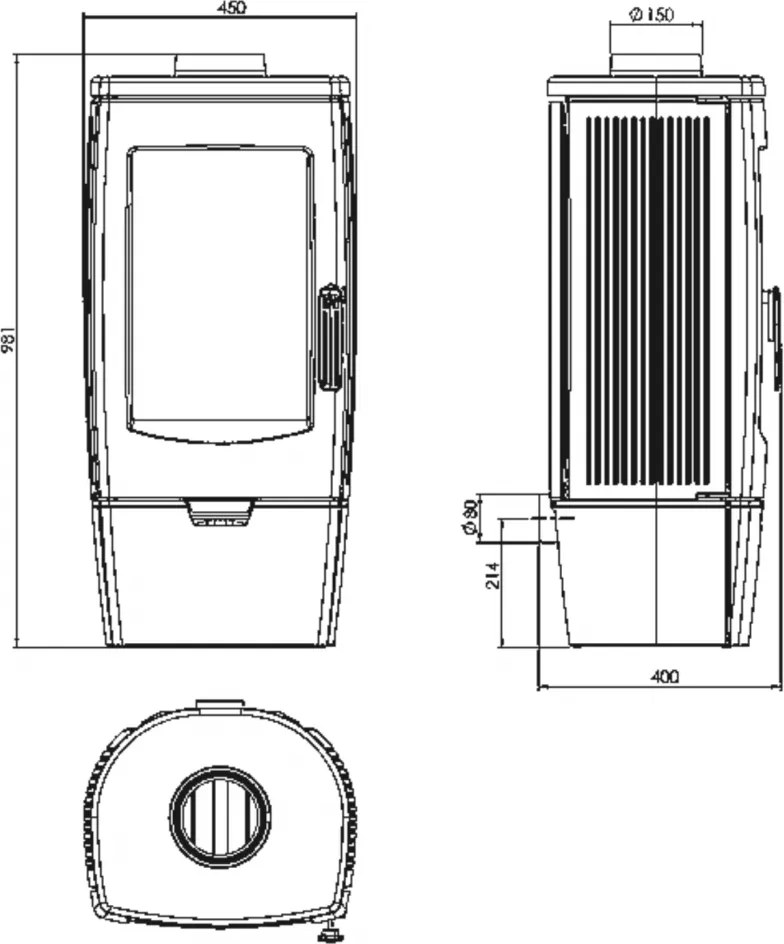 PLAMEN Litinová krbová kamna GALA - černá