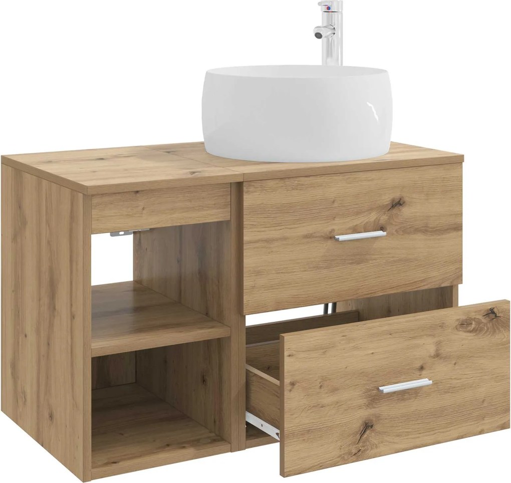 Sada koupelnového nábytku 2 ks Dub artisan Kompozitní dřevo 3403927