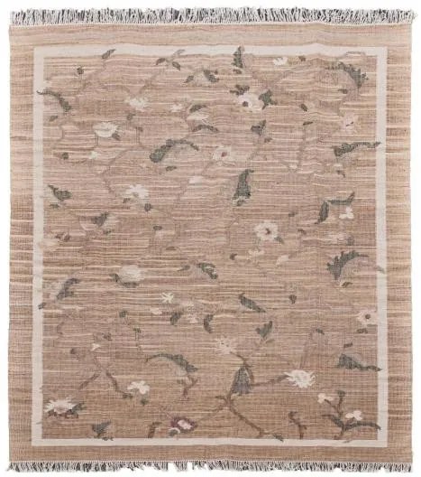 Diamond Carpets India, Ručně vázaný kusový koberec Flora DESP P48 Brown Mix, 80x150, hnědá, chodba / předsíň