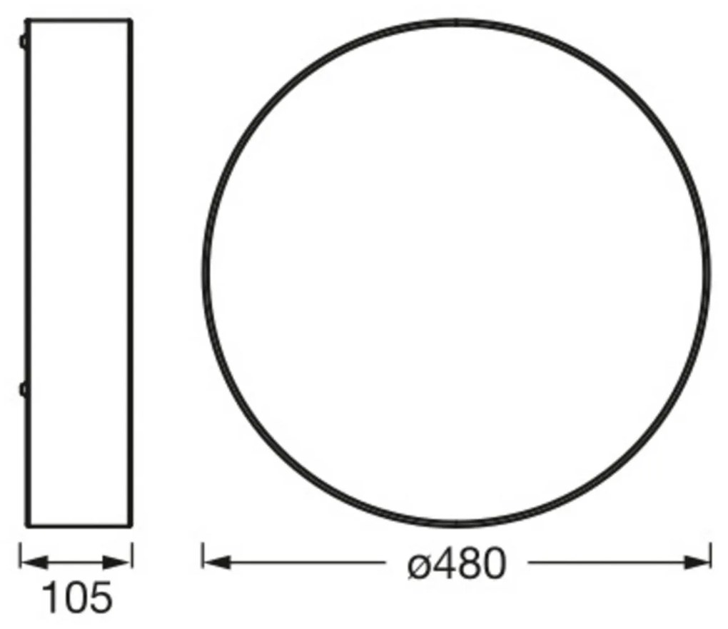 Stropní svítidlo Ledvance Orbis Paris Ø 48 cm černé