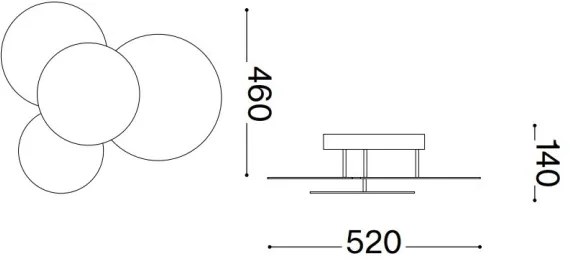 Ideal Lux - LED Stropní svítidlo CLOUD LED/33W/230V CRI 90 bílá