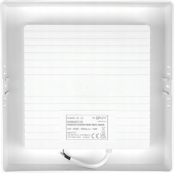 ECOLIGHT Stropní svítidlo, přisazené LED stropní svítidlo, 18W, 4000K, bílé, do obývacího pokoje