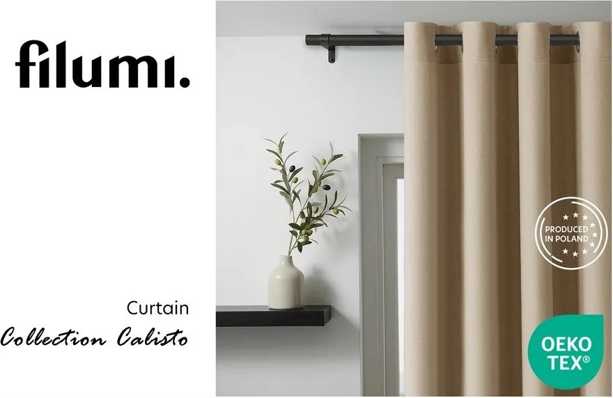 Béžový dimout závěs 200x250 cm Calisto – Filumi