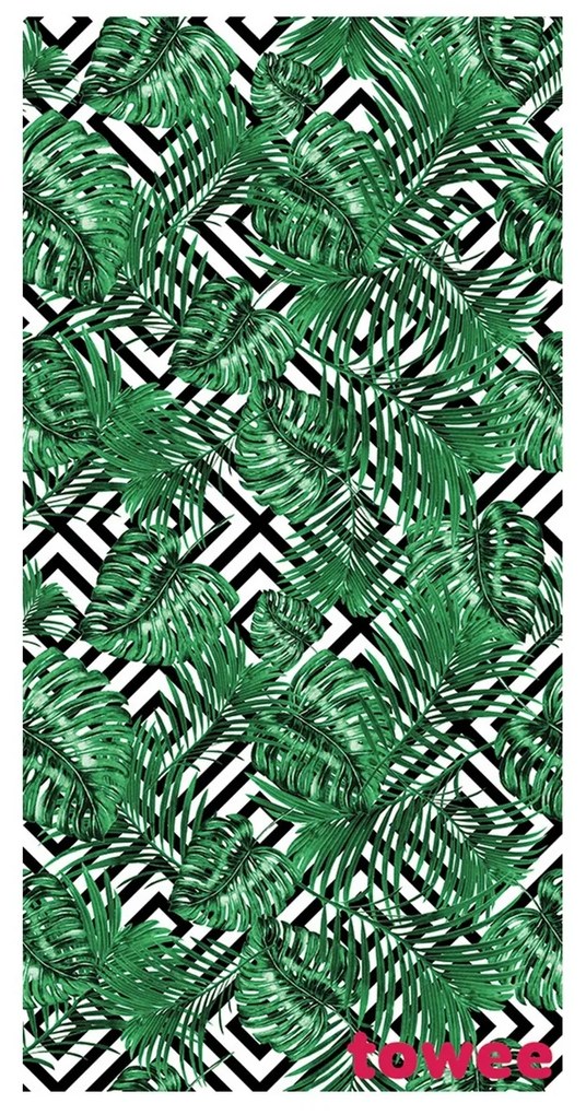 Towee Rychleschnoucí osuška MONSTERA, 80 x 160 cm