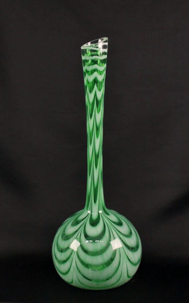 Levné-garnýže.cz - Váza designová Koule velká zelené paví oko 90 cm