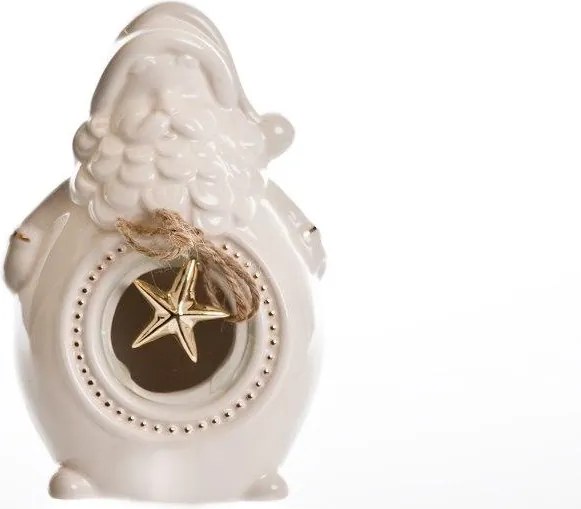 Keramický svíticí Santa - 14 cm