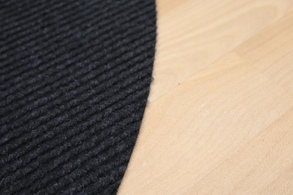 Vopi koberce Kusový koberec Quick step antracit kruh - 120x120 (průměr) kruh cm