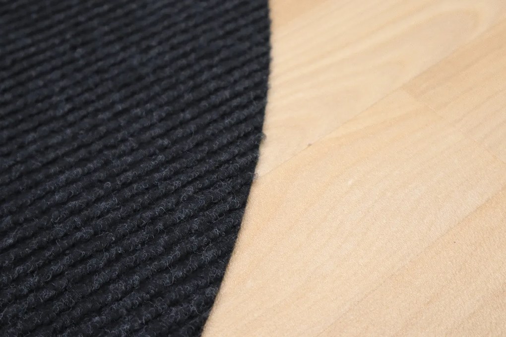 Vopi, Kusový koberec Quick step antracit kruh, 100x100 (průměr) kruh, šedá, chodba / předsíň