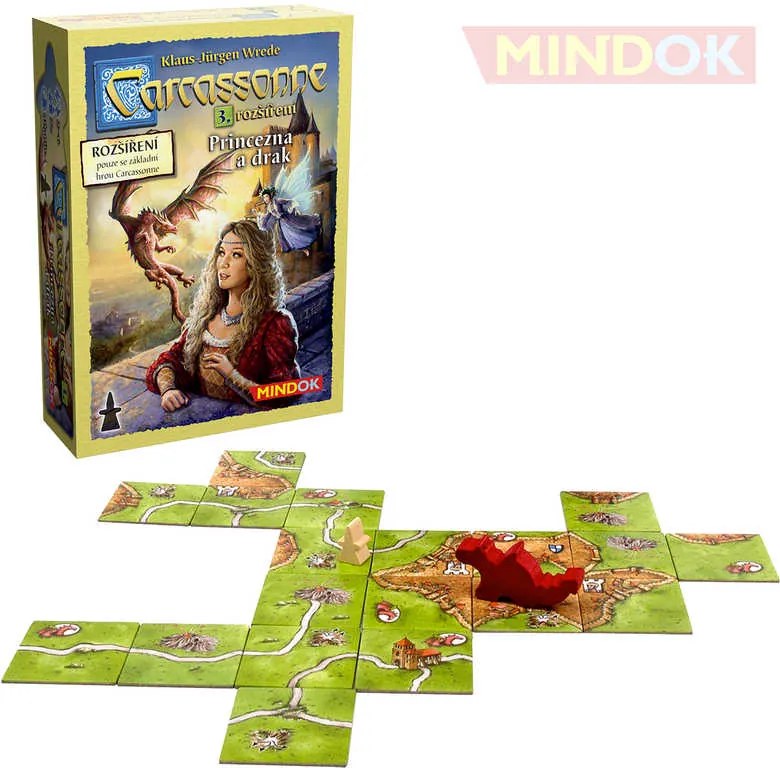 MINDOK HRA Carcassonne rozšíření 3 Princezna a drak *SPOLEČENSKÉ HRY* mn013