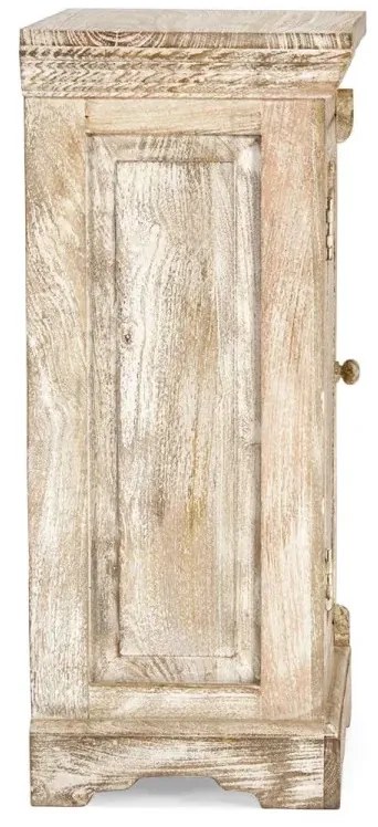 furniture-nabytek.cz - Masivní koupelnová spodní skříňka Patinor z mangového dřeva, lakovaná, přírodní barva – 48×33×80 cm