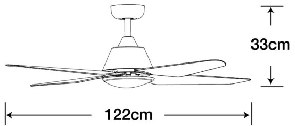 Lucci Air 212998 - LED Stropní ventilátor ARIA LED/18W/230V černá + DO
