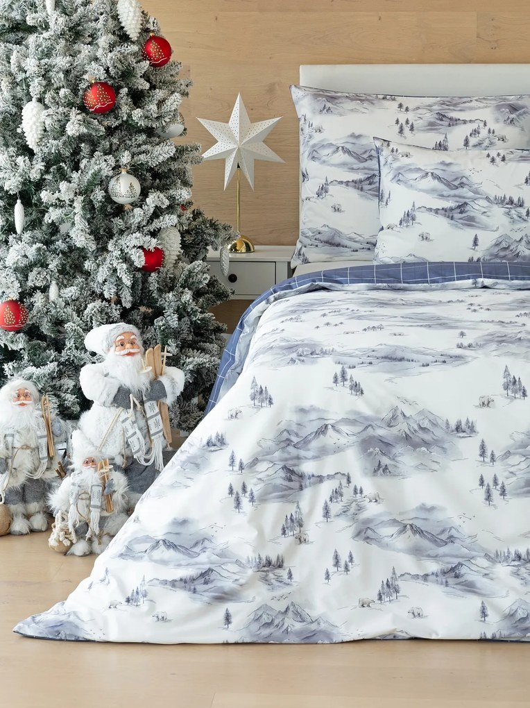 Matějovský povlečení Polar Blue Bavlna deluxe Rozměr: 140 x 200 cm, 70 x 90 cm