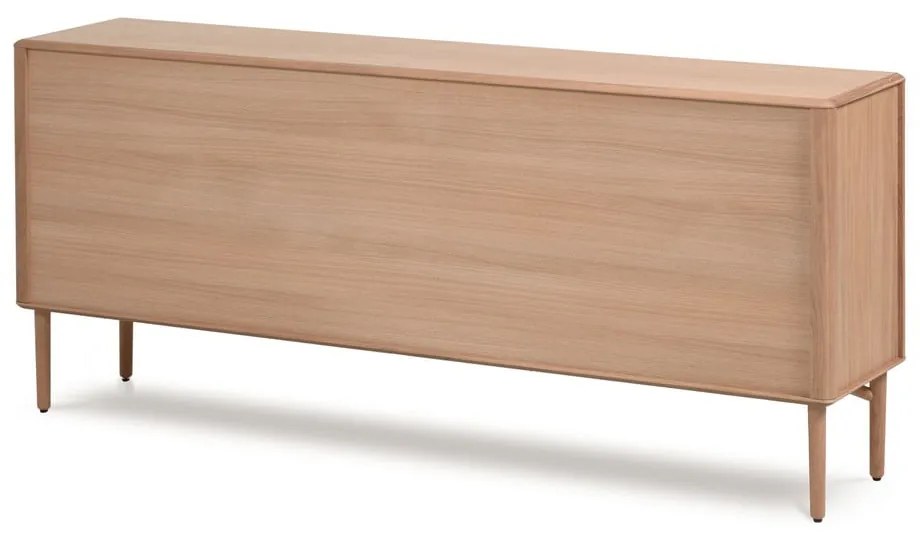 Nízká komoda v dekoru dubu v přírodní barvě 200x86 cm Lenon – Kave Home