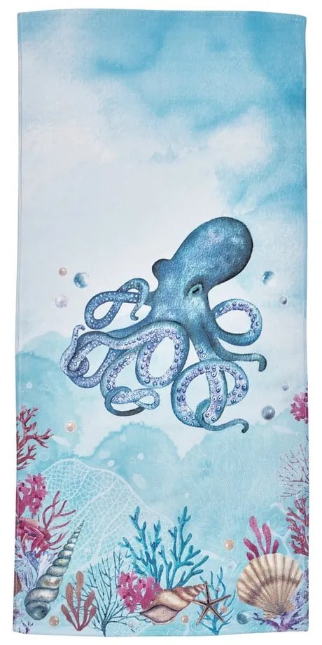 Modrá bavlněná plážová osuška 76x160 cm Octopus – Catherine Lansfield