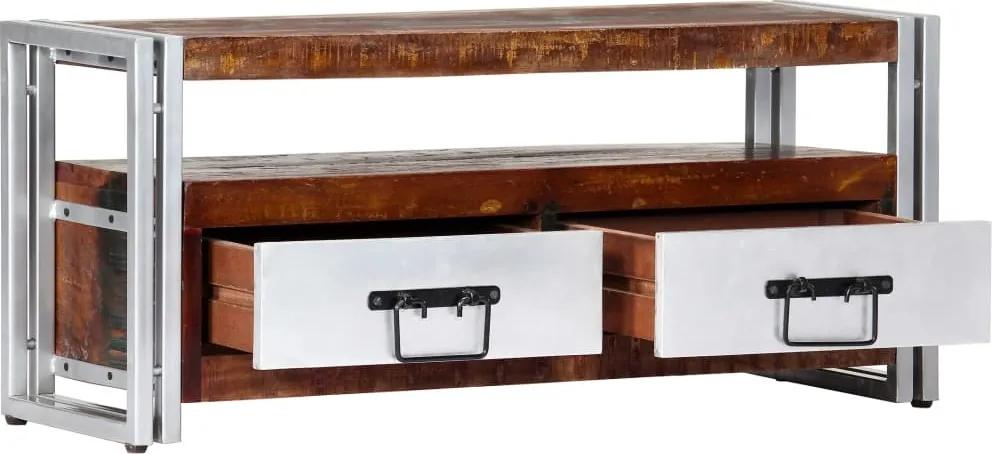vidaXL TV stolek 90 x 30 x 40 cm masivní recyklované dřevo [247819]