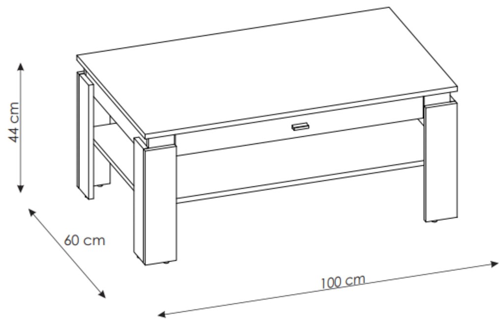Sconto Konferenční stolek COFFEE dub sonoma