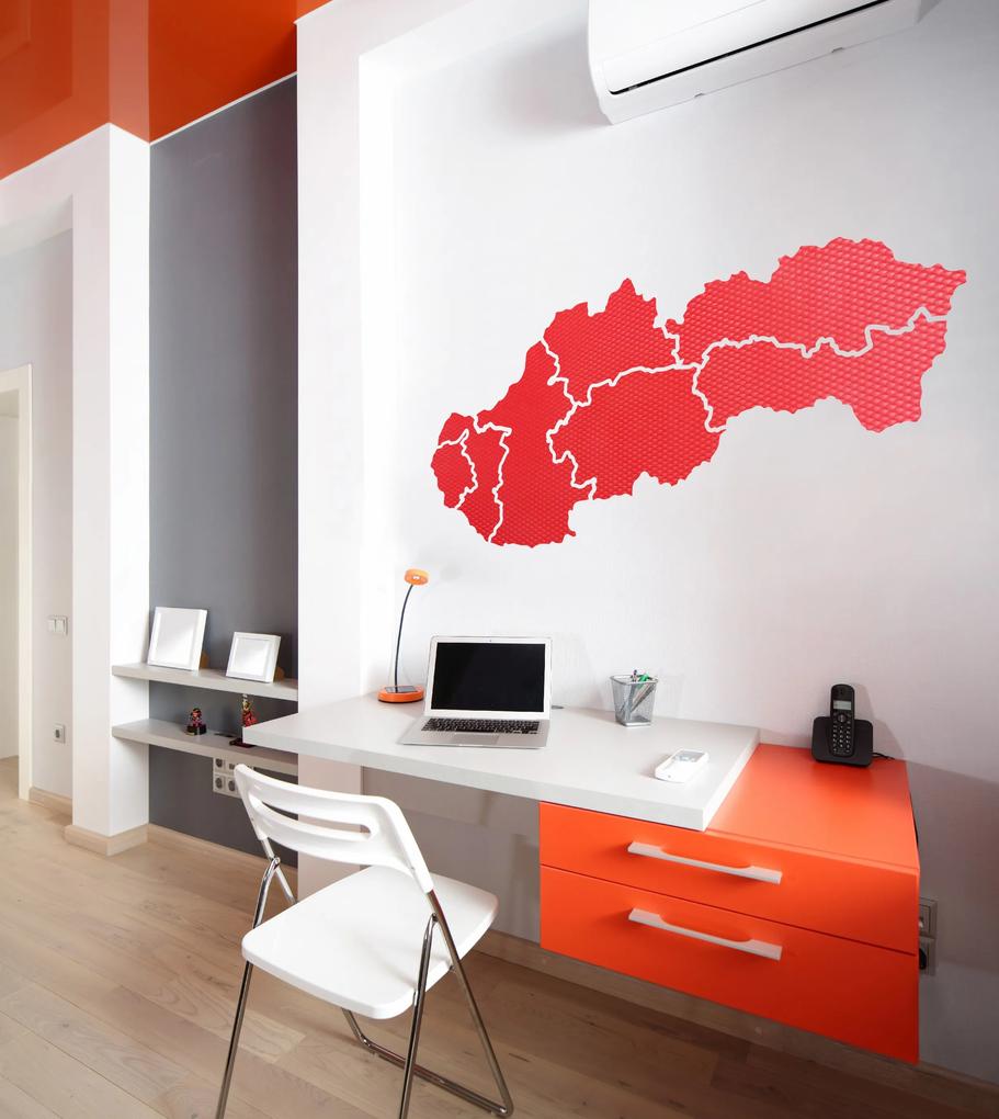 VYLEN Mapa Slovenska nástěnka Barva: 32 Tmavě červená