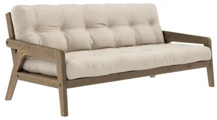sofa GRAB by Karup - 100*200 cm carob (hnědá) + futon beige 747