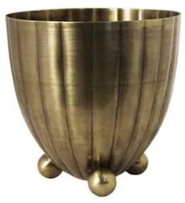 Strömshaga Kovový obal na květináč Vilmer Antique Brass - small, měděná barva, kov