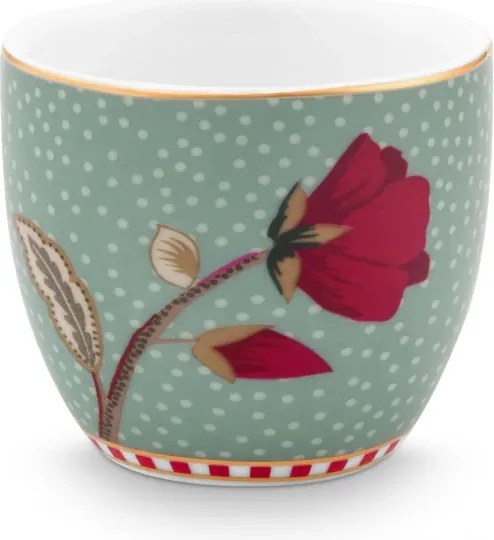 Pip Studio Blooming Tales porcelánový kalíšek, modrý (porcelánový kalíšek na vajíčko, dip nebo med)