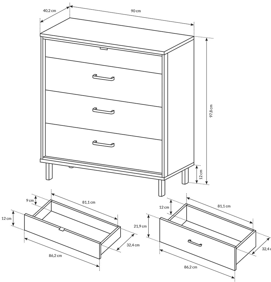Ložnice NEST | 5 dílů | s roštem 160x200 cm | s úložným prostorem pod postelí | + LED | artisan/antracit