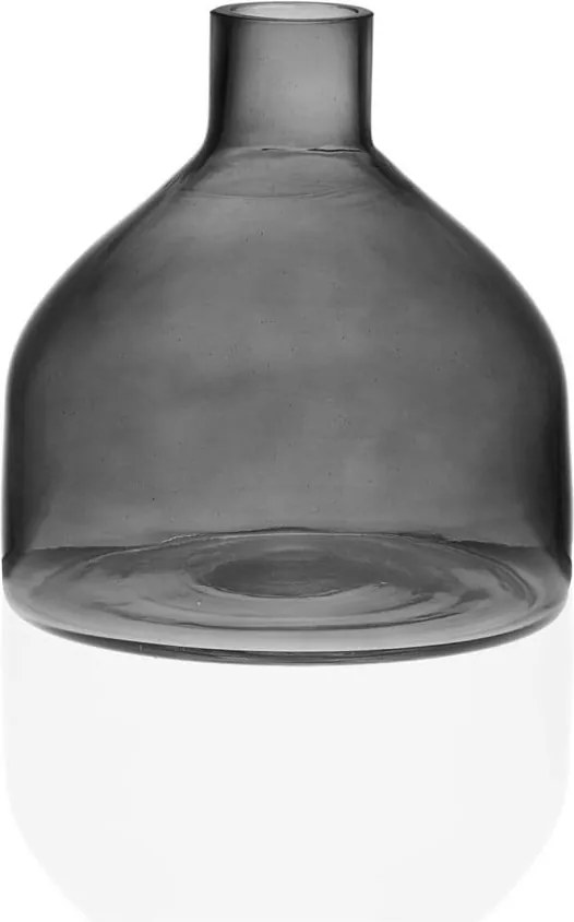 Šedá skleněná váza Versa Prahna, výška 19,5 cm