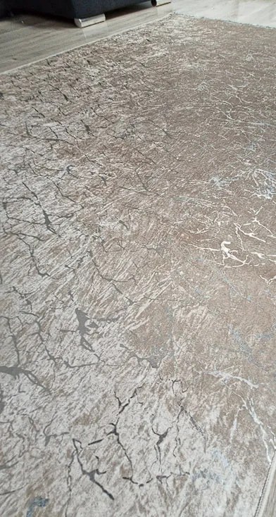 HU Moderní koberec Parys v béžovo-stříbrném provedení – Béžové stříbro Rozměr: 50x80 cm