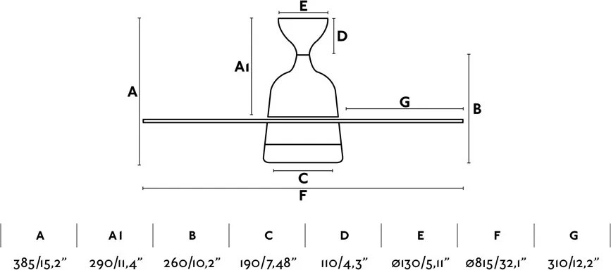 FARO MEDITERRÁNEO 33706 32“ matný nikl/mahagon/javor Reverzní stropní ventilátor