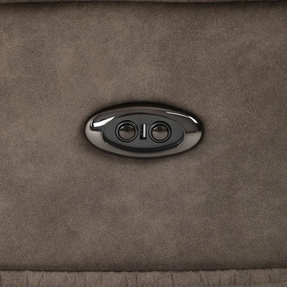TV křeslo ZIKMUND s elektrickým polohováním — látka, hnědá