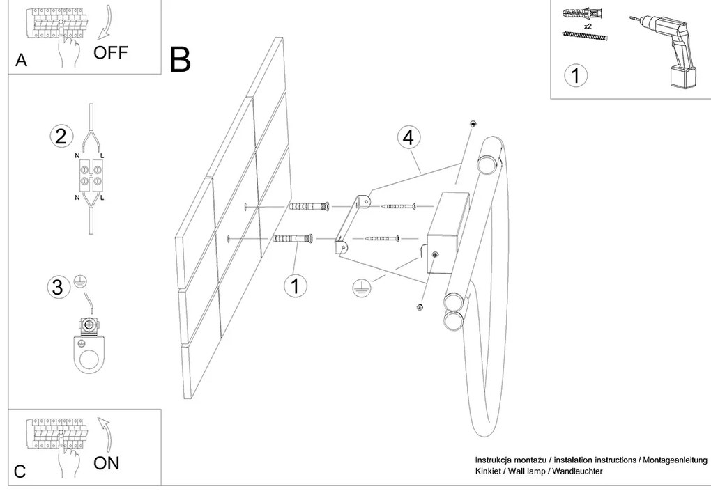 Nástěnné LED svítidlo Galakse, 1x LED 20w, 2700-6500k, b