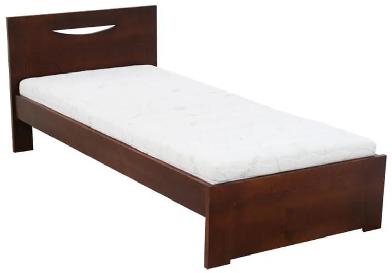 Krajča Jednolůžková postel z masivu Adel 100 x 200 cm Povrchová úprava: Bezbarvý lak PUR, Druh dřeva: Borovice