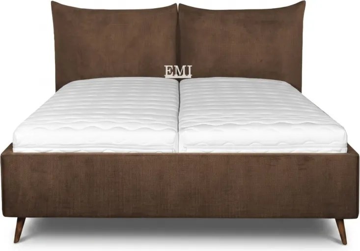 Postel čalouněná ALORA + lamelový rošt + matrace EMI