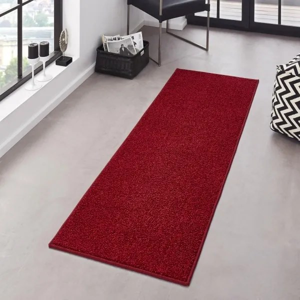 Kusový koberec Pure 102616 Red, 80x400, červená, kancelária, Hanse Home