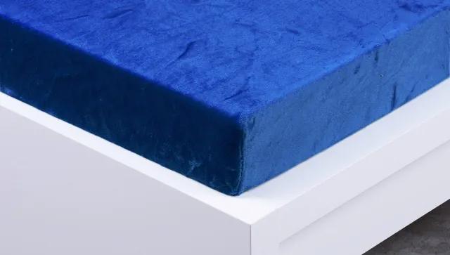 XPOSE ® Prostěradlo mikroplyš Exclusive dvojlůžko - tmavě modrá 180x200 cm