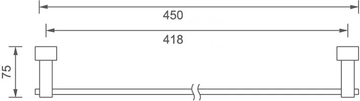Novaservis - Držák ručníků 450 mm Titania Anet chrom, 66327,0