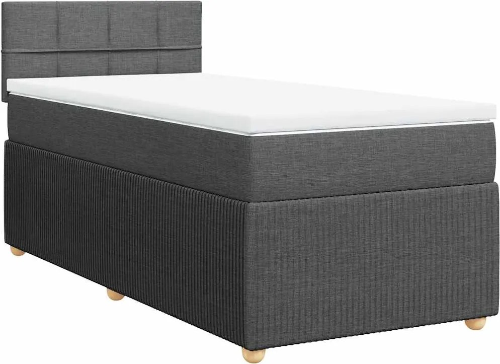 Box spring postel s matrací tmavě šedá 90x190 cm textil 3287312