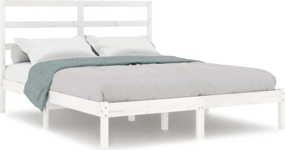 vidaXL Rám postele masivní borovice 120 x 200 cm [3104929] Barva: Bílá