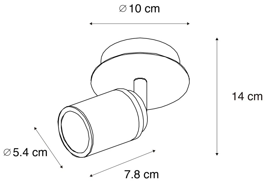 Moderní koupelnové bodové světlo mosazné IP44 - Ducha