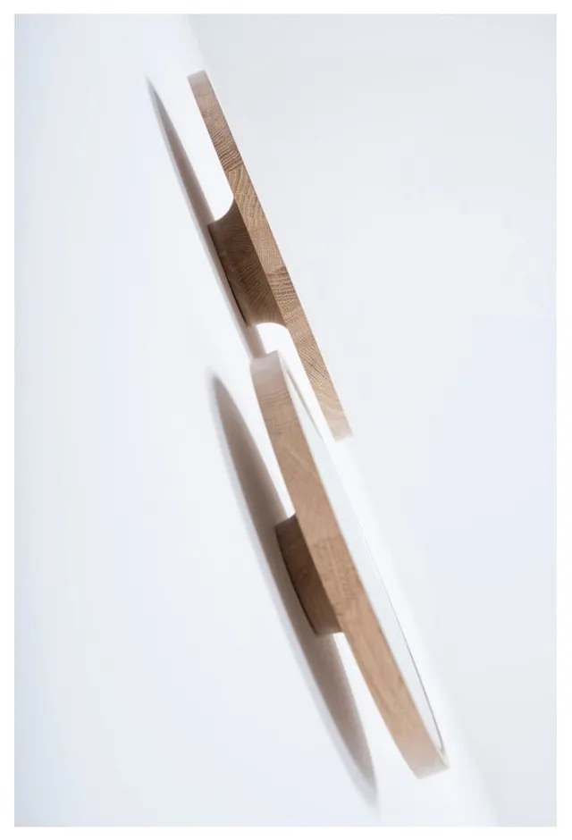 Nástěnné zrcadlo s rámem z masivního dubového dřeva Gazzda Look, ⌀ 32 cm