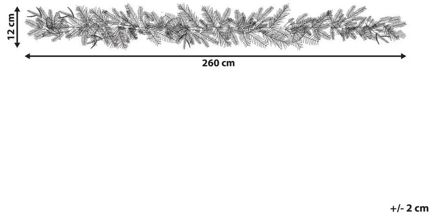 Osvícená vánoční girlanda 270 cm zelená WHITEHORN Beliani