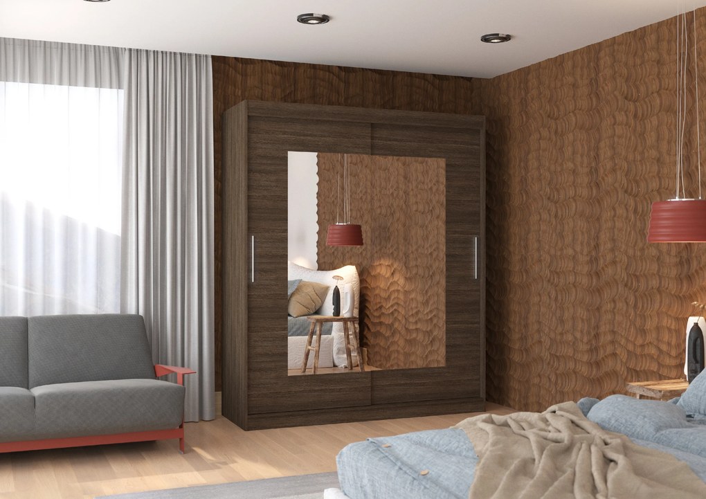 ADRK Furniture Posuvná skříň s zrcadlem ROSETTE 180 SW-ROS-CH-180+A325