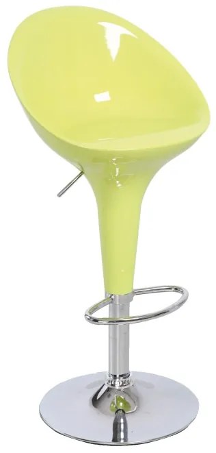 barová židle Tempo Kondela Alba New, zelená / chrom